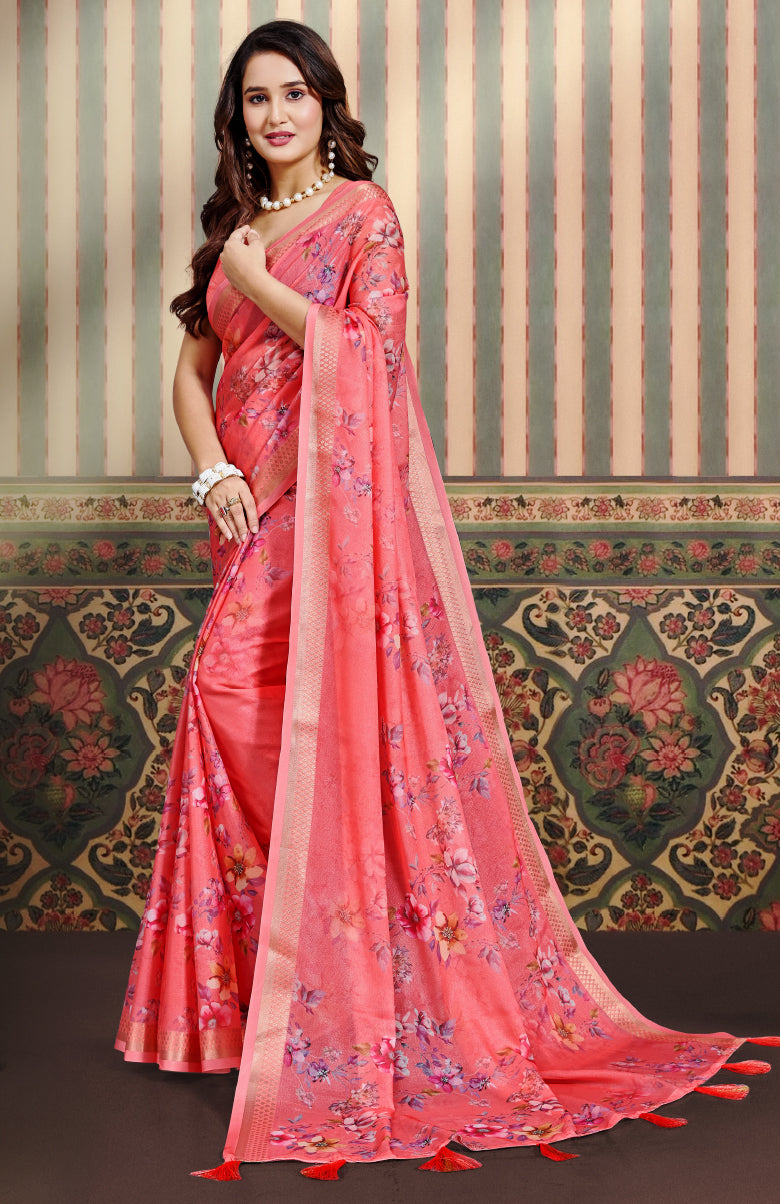 Varnika Border Geoegette Saree For Daily Wear